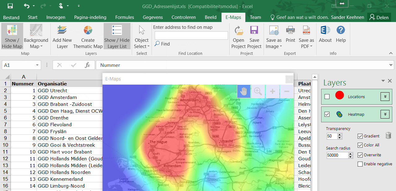 Map Chart Excel 2016 Gospellasopa