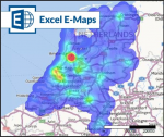 MapPoint successor | Map with GIS plug-in | Excel E-Maps