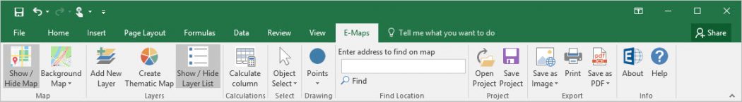 Excel Maps With E Maps The Best Mapping Add In For Excel