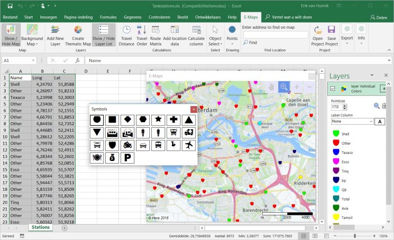 New symbols for thematic - Excel E-Maps